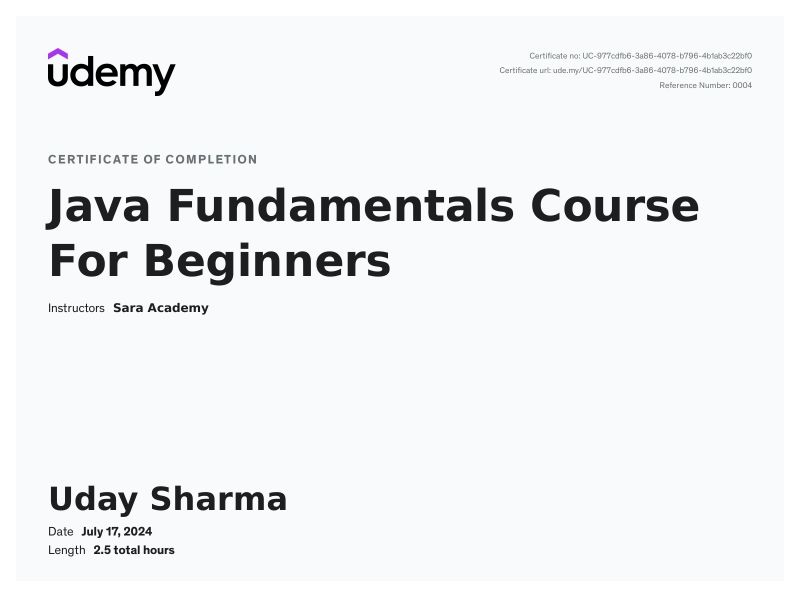 Uday Sharma on LinkedIn: #java #programming #coding #udemy #courses # ... Uday Sharma on LinkedIn: #java #programming #coding #udemy #courses # ...
