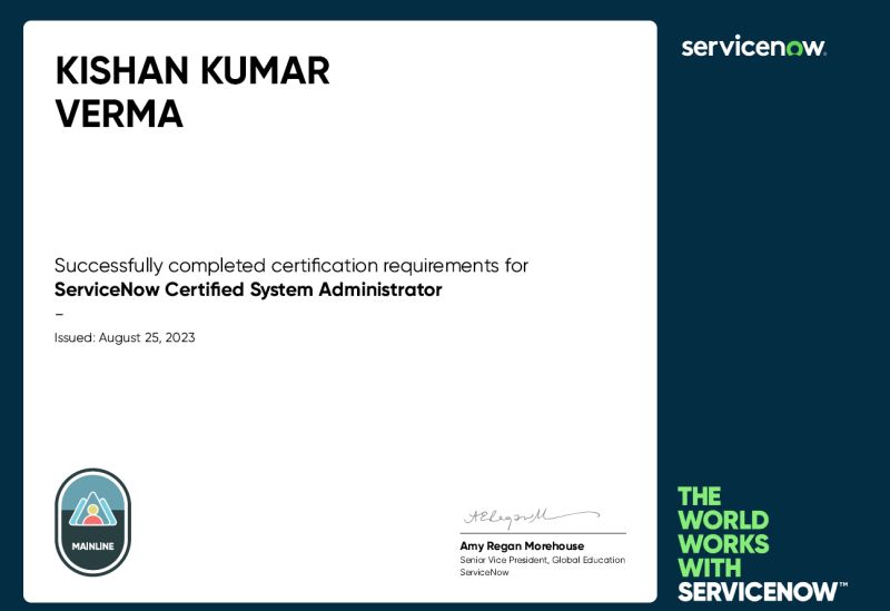 Kishan Verma on LinkedIn: #servicenowcertification #servicenow #apptad Kishan Verma on LinkedIn: #servicenowcertification #servicenow #apptad