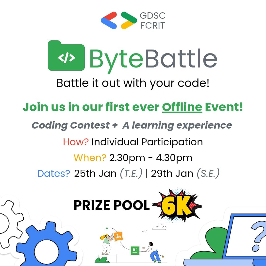 GDSC FCRIT on LinkedIn: #gdsc #bytebattle #gdscfcrit #learning # ... GDSC FCRIT on LinkedIn: #gdsc #bytebattle #gdscfcrit #learning # ...