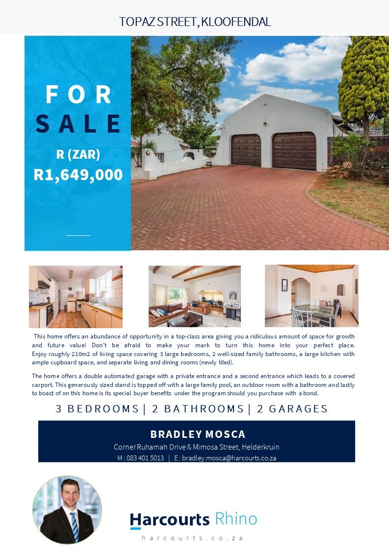 Shelley Southey on LinkedIn: 3 BEDROOM HOUSE FOR SALE - KLOOFENDAL Shelley Southey on LinkedIn: 3 BEDROOM HOUSE FOR SALE - KLOOFENDAL