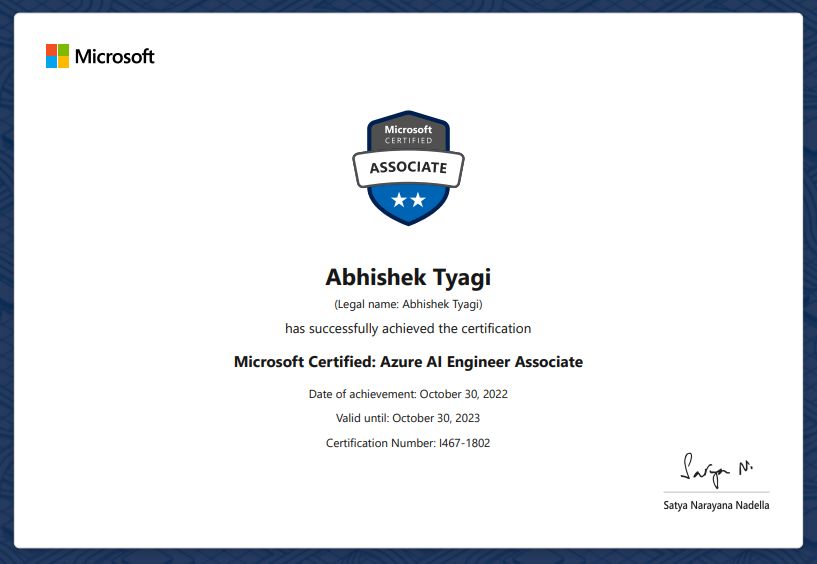 Abhishek Tyagi on LinkedIn: #aws #azure #deloitte #awscertified # ... Abhishek Tyagi on LinkedIn: #aws #azure #deloitte #awscertified # ...