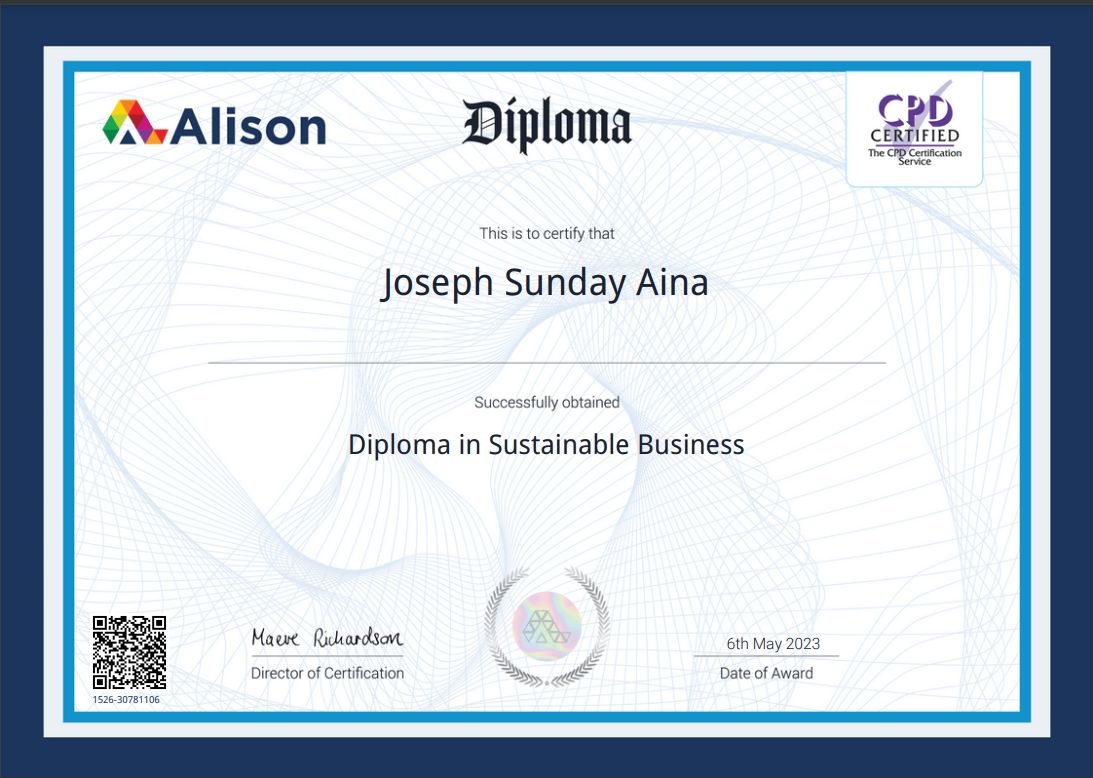 Engr. Joseph S. Aina, MNSE, FMP®, CEM® on LinkedIn: #sustainabilty Engr. Joseph S. Aina, MNSE, FMP®, CEM® on LinkedIn: #sustainabilty