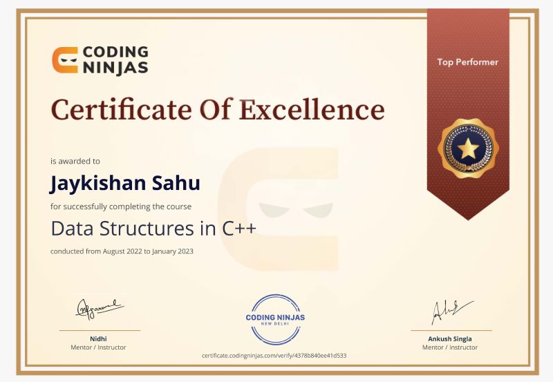 Jaykishan Sahu on LinkedIn: #codingninjas #dsa #datastructures # ... Jaykishan Sahu on LinkedIn: #codingninjas #dsa #datastructures # ...