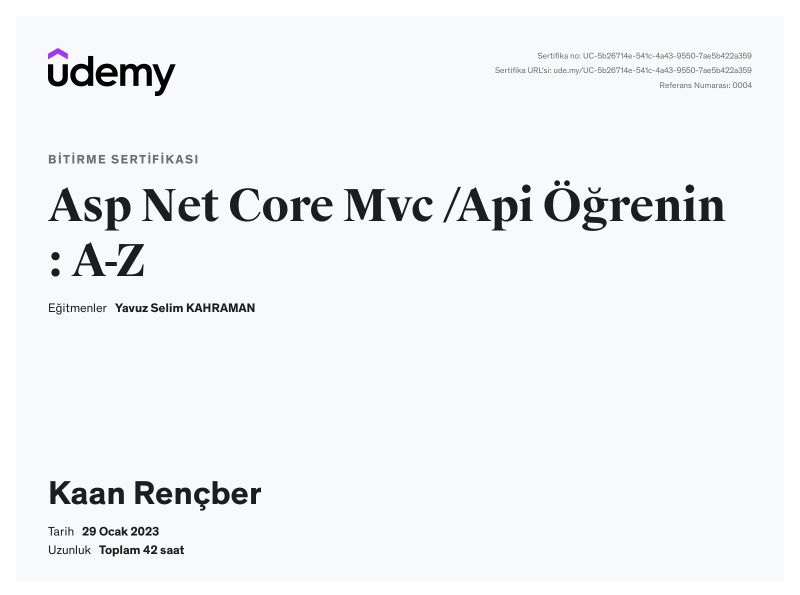 Kaan RENÇBER LinkedIn‘de: #aspnetcore #mvc #api #net5 #net6 #net7 #jwt ... Kaan RENÇBER LinkedIn‘de: #aspnetcore #mvc #api #net5 #net6 #net7 #jwt ...