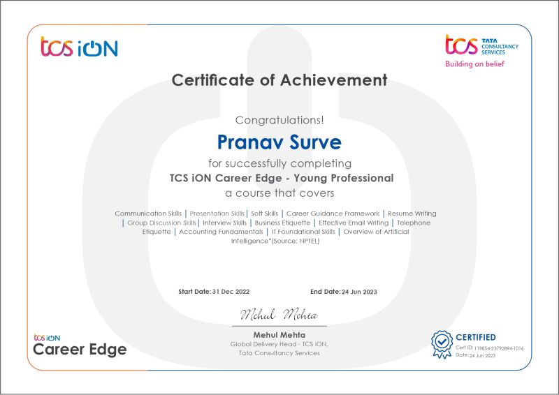 Pranav Surve on LinkedIn: I'm Pranav Surve. I have successfully ... Pranav Surve on LinkedIn: I'm Pranav Surve. I have successfully ...