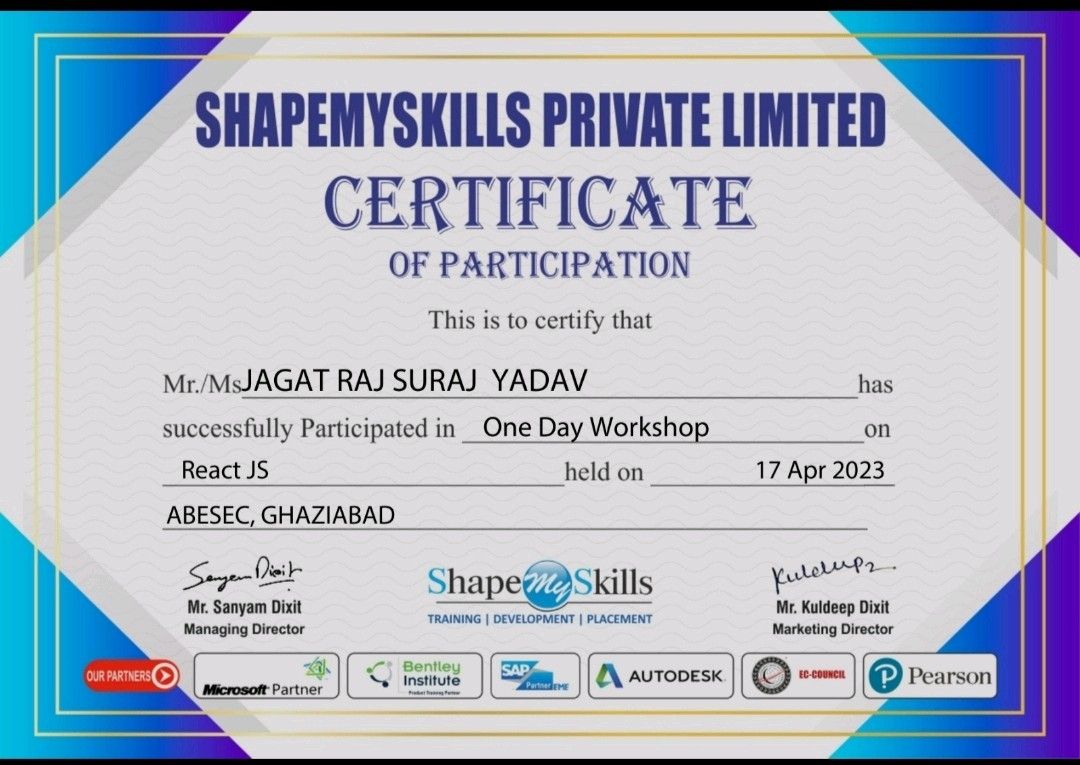 Jagat raj suraj Yadav on LinkedIn: #reactjs #nodejs Jagat raj suraj Yadav on LinkedIn: #reactjs #nodejs