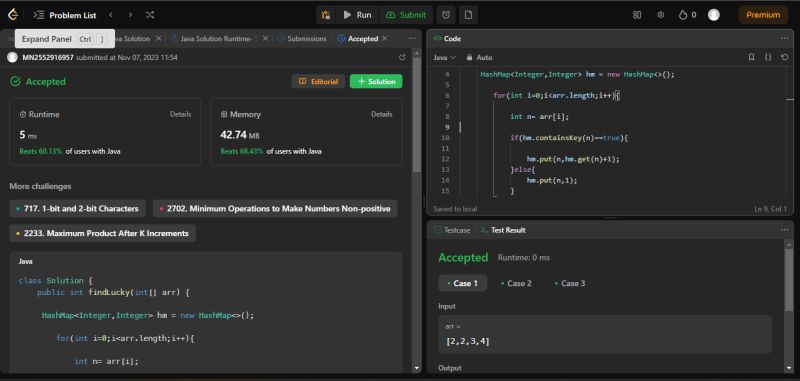 DSAwithedSlash: Find Lucky Integer in Array | Kunal Arya posted on the ... DSAwithedSlash: Find Lucky Integer in Array | Kunal Arya posted on the ...
