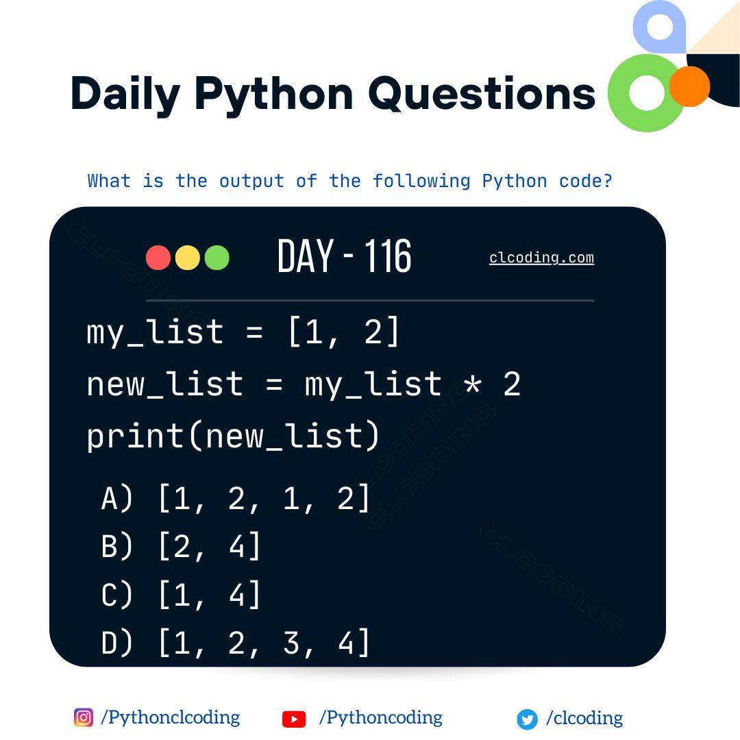 Python Coding on LinkedIn: Python Coding challenge - Day 116 | What is ... Python Coding on LinkedIn: Python Coding challenge - Day 116 | What is ...