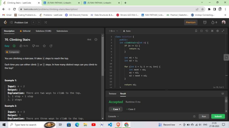 RAVI PATHAK on LinkedIn: #70daychallenge #codingchallenge #leetcode ... RAVI PATHAK on LinkedIn: #70daychallenge #codingchallenge #leetcode ...