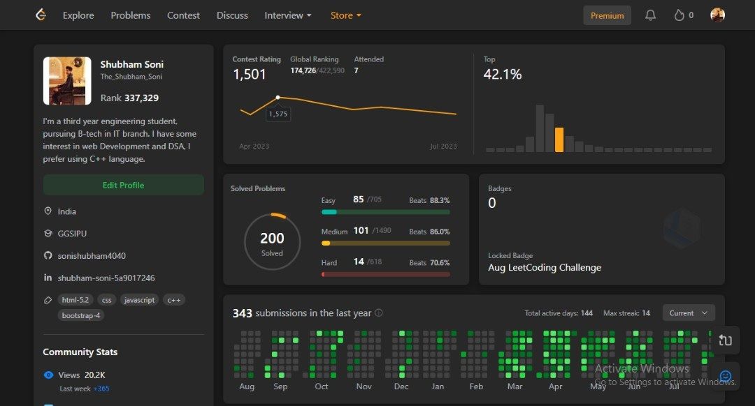 Shubham Soni on LinkedIn: #codingchallenge #leetcode #dsa #ranking Shubham Soni on LinkedIn: #codingchallenge #leetcode #dsa #ranking