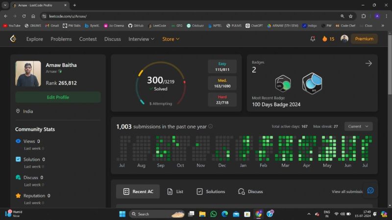 Arnaw Baitha on LinkedIn: #leetcode #codingmilestone #java #college # ... Arnaw Baitha on LinkedIn: #leetcode #codingmilestone #java #college # ...