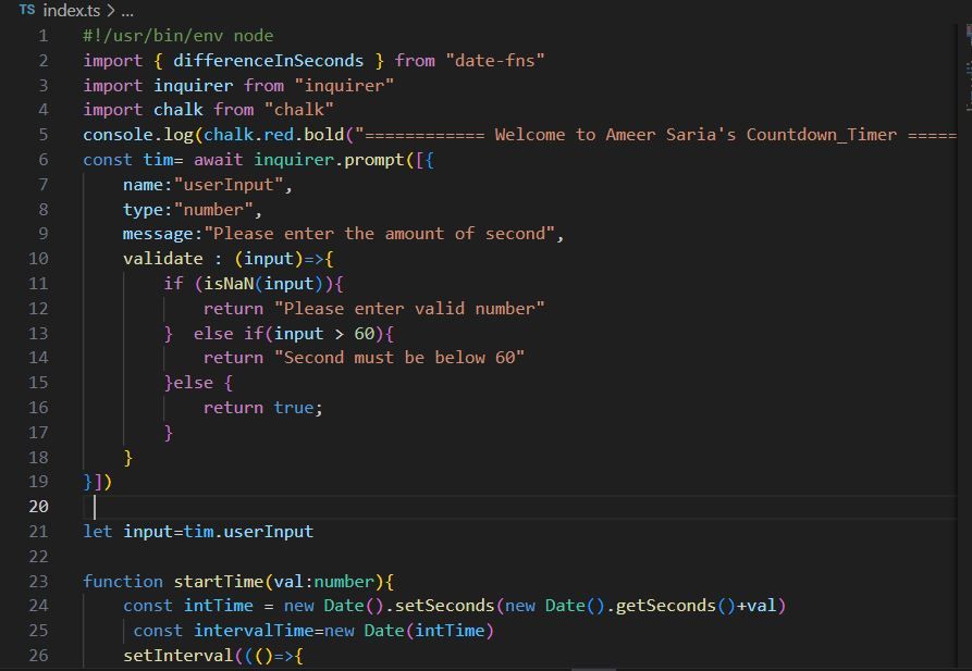 Ameer Saria on LinkedIn: #typescript #programming #countdowntimer # ... Ameer Saria on LinkedIn: #typescript #programming #countdowntimer # ...