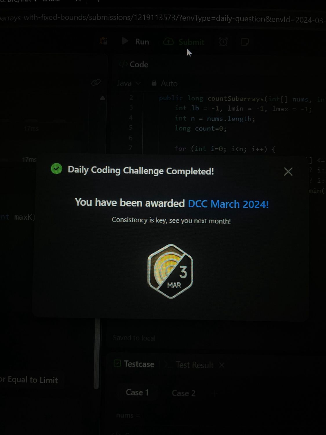 Nishant Singh on LinkedIn: Completed March coding challenge at Leetcode. Nishant Singh on LinkedIn: Completed March coding challenge at Leetcode.