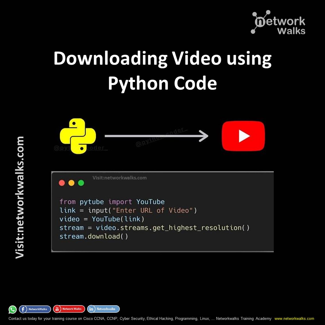 NETWORKWALKS on LinkedIn: Downloading Video using Python Code NETWORKWALKS on LinkedIn: Downloading Video using Python Code
