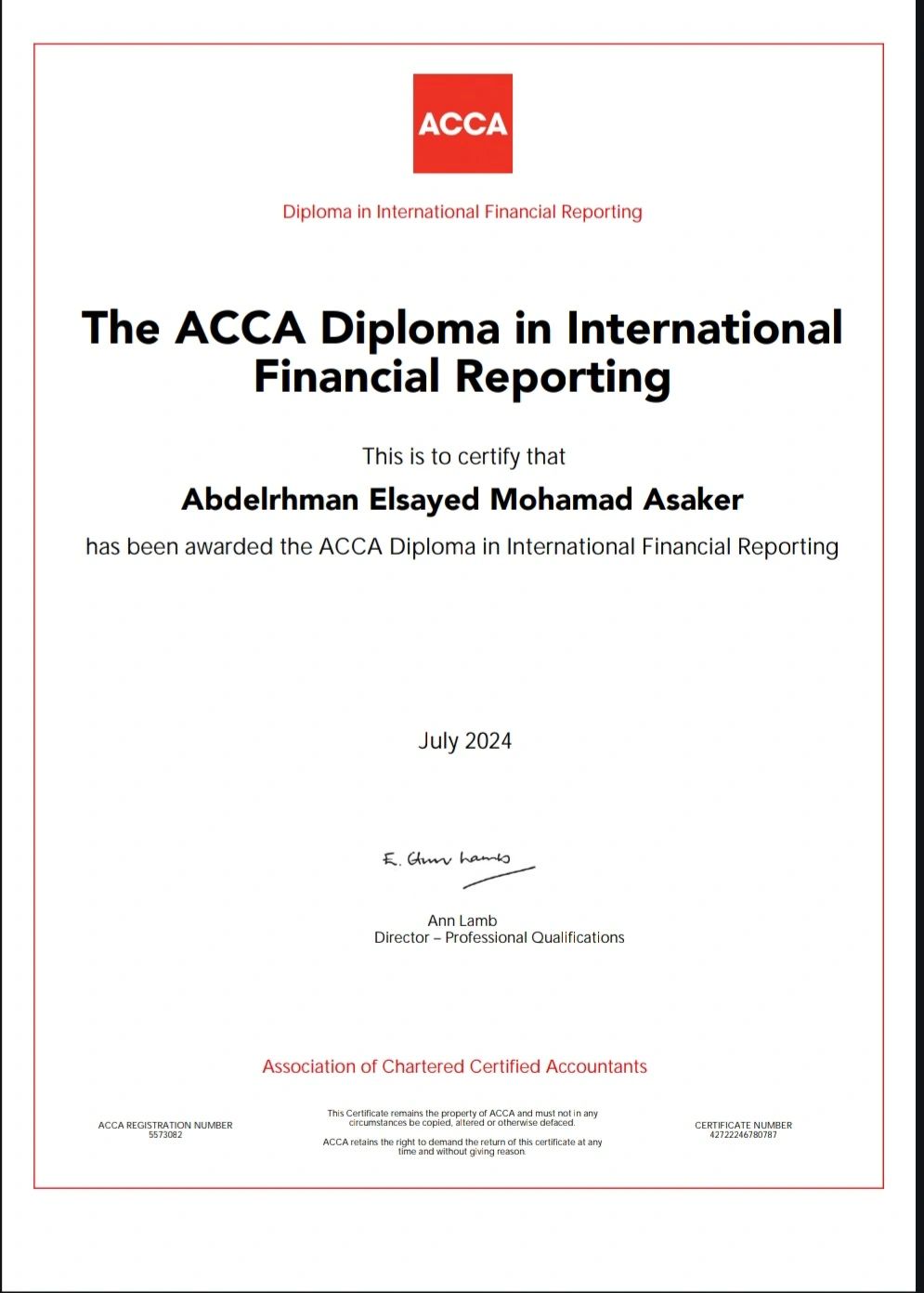Abdelrhman Asaker, IFRS Dip® on LinkedIn: وكان فضل الله عليك عظيما I am ... Abdelrhman Asaker, IFRS Dip® on LinkedIn: وكان فضل الله عليك عظيما I am ...