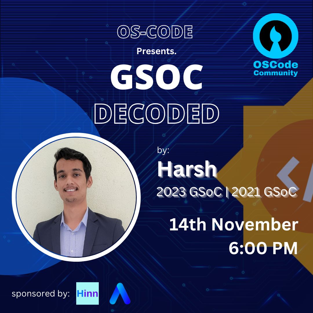 OSCode on LinkedIn: #gsoc2024 #oscode #community #session OSCode on LinkedIn: #gsoc2024 #oscode #community #session