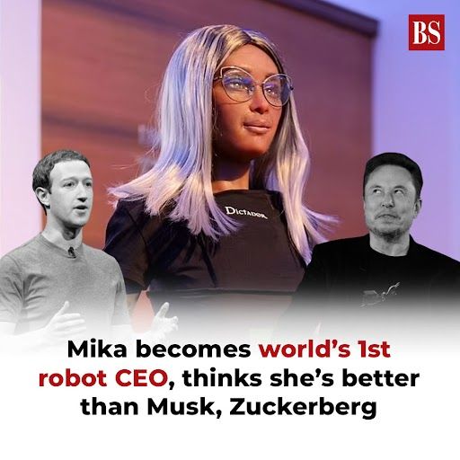 Business Standard on LinkedIn: Mika becomes world's first robot CEO ... Business Standard on LinkedIn: Mika becomes world's first robot CEO ...
