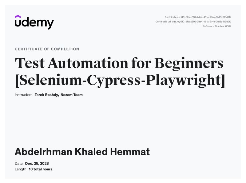 Abdelrhman Khaled on LinkedIn: #playwright #cypress #selenium # ... Abdelrhman Khaled on LinkedIn: #playwright #cypress #selenium # ...