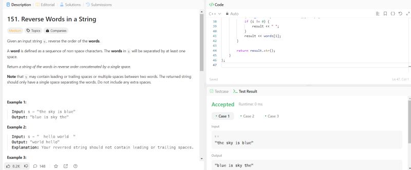 Sherlin Britto on LinkedIn: 6/75 🔄 Reversing Words in a String with C++ ... Sherlin Britto on LinkedIn: 6/75 🔄 Reversing Words in a String with C++ ...