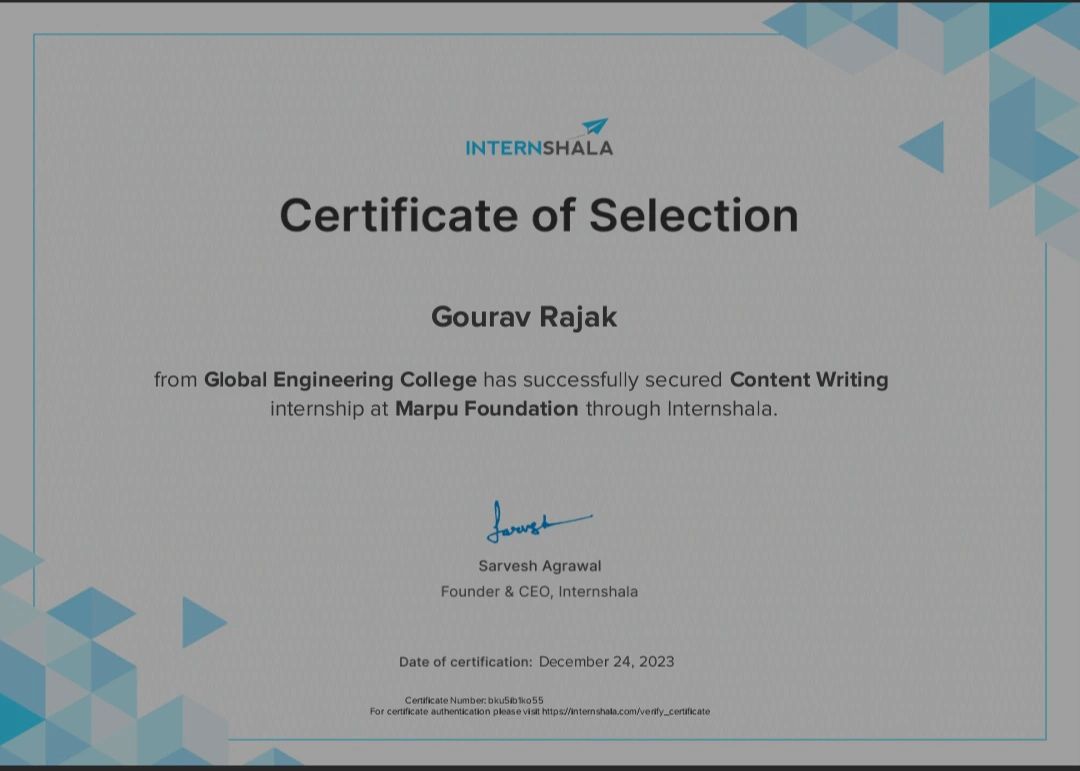 Gourav Rajak posted on LinkedIn Gourav Rajak posted on LinkedIn
