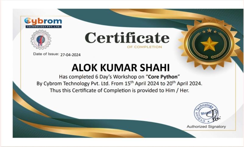 Alok Kumar Shahi on LinkedIn: #python #cybrom #coding Alok Kumar Shahi on LinkedIn: #python #cybrom #coding