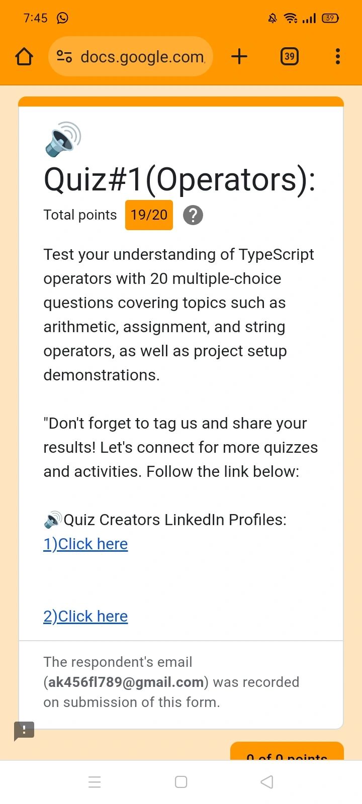 Aafifa Afaque on LinkedIn: #typescript #operators #ai Aafifa Afaque on LinkedIn: #typescript #operators #ai