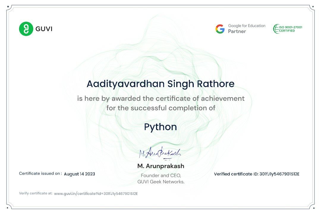 Aadityavardhan Singh Rathore on LinkedIn: #python #pythonprogramming # ... Aadityavardhan Singh Rathore on LinkedIn: #python #pythonprogramming # ...