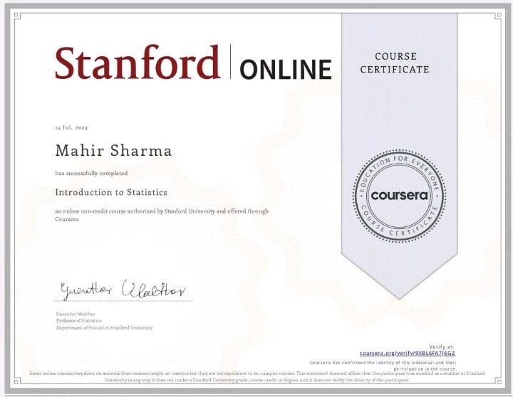 Mahir Sharma on LinkedIn: Hi there! Recently received the certificate ... Mahir Sharma on LinkedIn: Hi there! Recently received the certificate ...