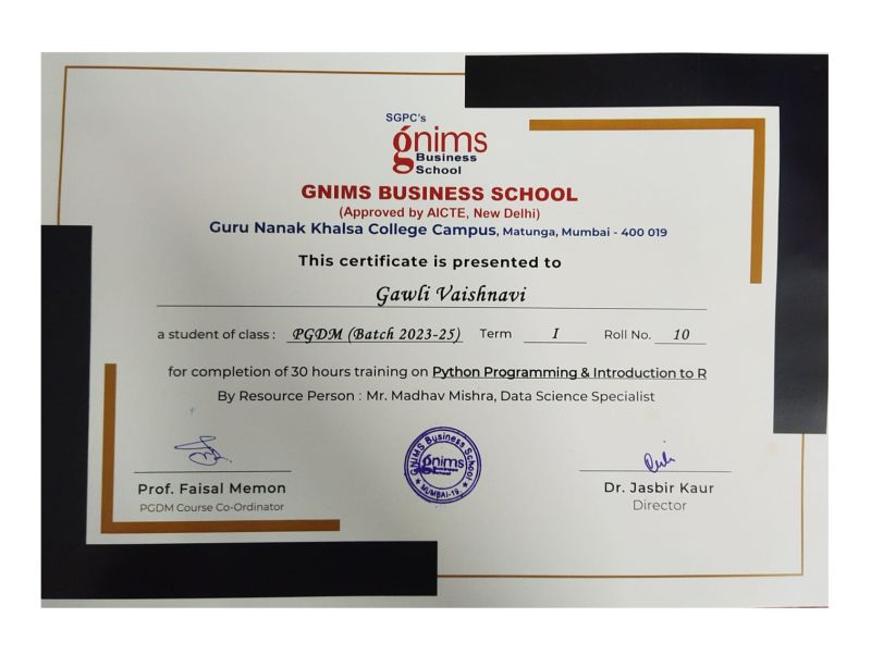 Vaishnavi Gawli on LinkedIn: #python #coding #automation #certificate # ... Vaishnavi Gawli on LinkedIn: #python #coding #automation #certificate # ...