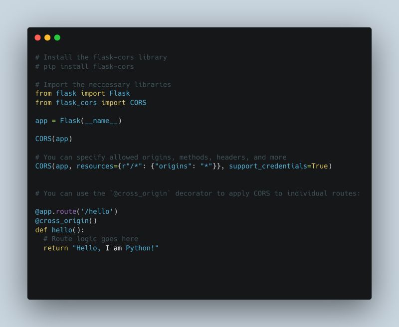 Bonish Agarwal on LinkedIn: #flask #python #cors #webdevelopment # ... Bonish Agarwal on LinkedIn: #flask #python #cors #webdevelopment # ...