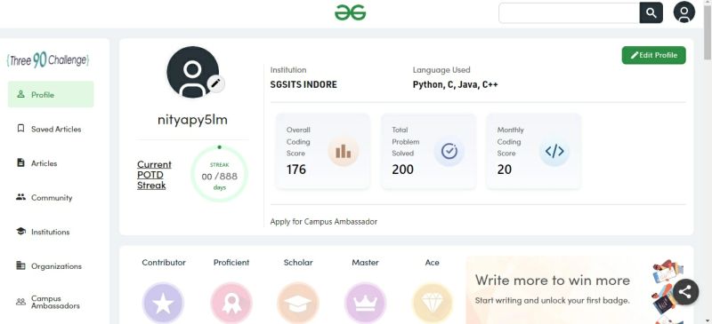 Nitya Pahwa on LinkedIn: #geeksforgeeks #problemsolving #codingjourney Nitya Pahwa on LinkedIn: #geeksforgeeks #problemsolving #codingjourney