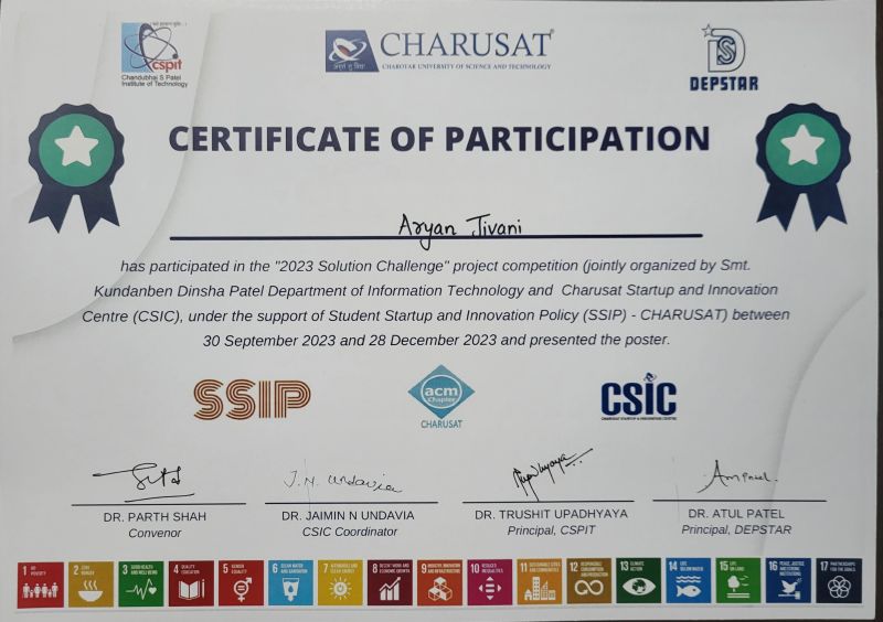 Aryan Jivani on LinkedIn: #solutionchallenge #charusat Aryan Jivani on LinkedIn: #solutionchallenge #charusat