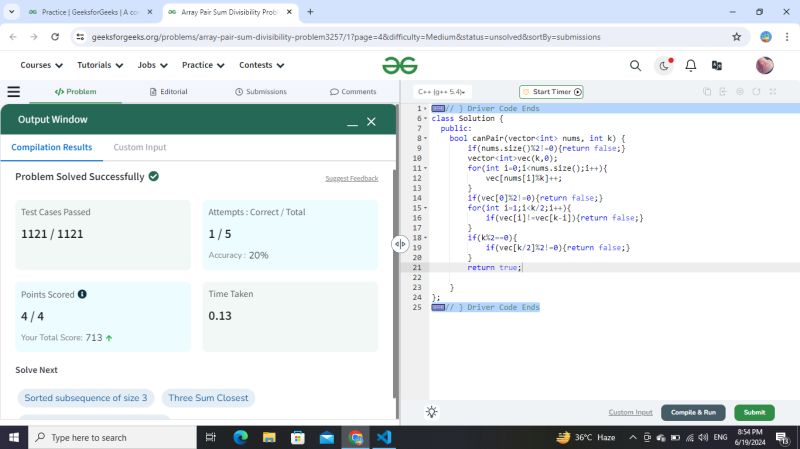 nishant singh on LinkedIn: Array Pair Sum Divisibility… nishant singh on LinkedIn: Array Pair Sum Divisibility…