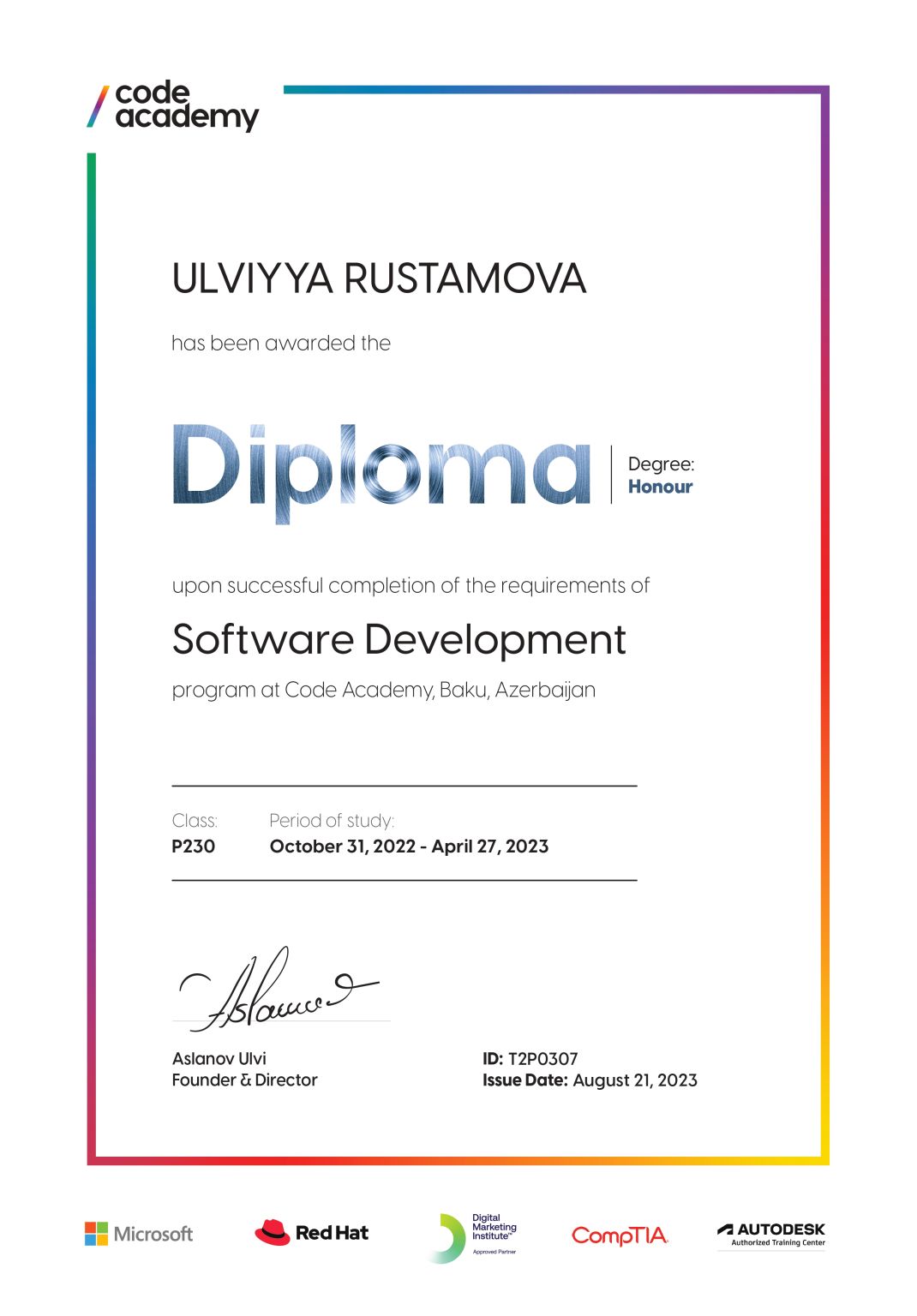 Ulviyya Rustamova on LinkedIn: #programming #educationcompleted # ... Ulviyya Rustamova on LinkedIn: #programming #educationcompleted # ...