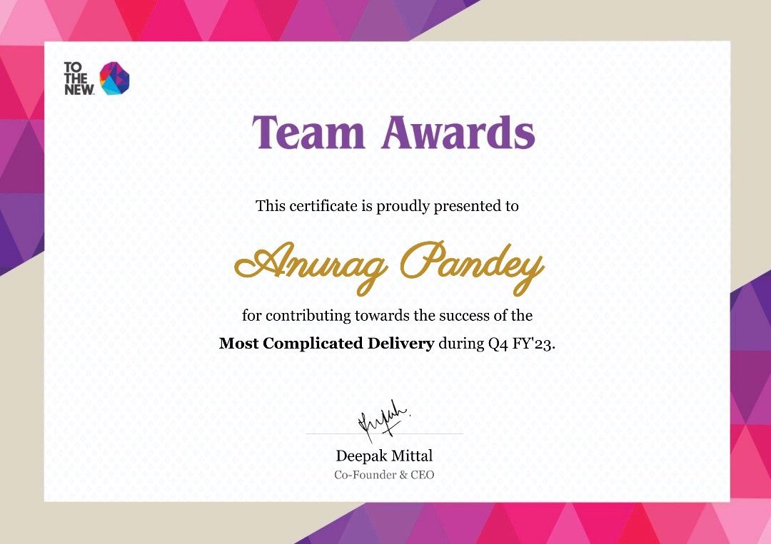 Anurag Pandey on LinkedIn: #most #ttn #award Anurag Pandey on LinkedIn: #most #ttn #award