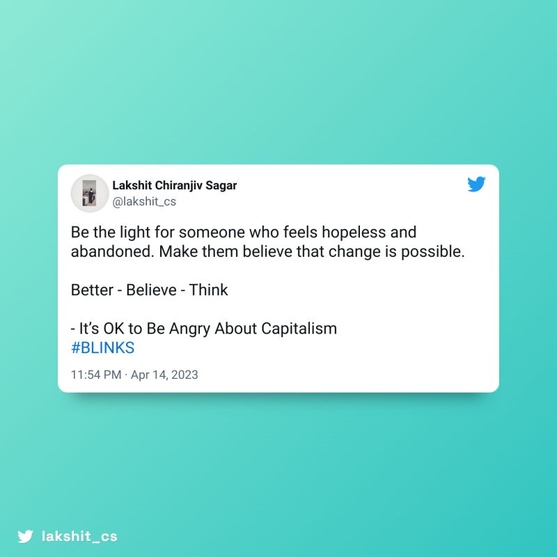 Lakshit Chiranjiv Sagar on LinkedIn: #blinks Lakshit Chiranjiv Sagar on LinkedIn: #blinks