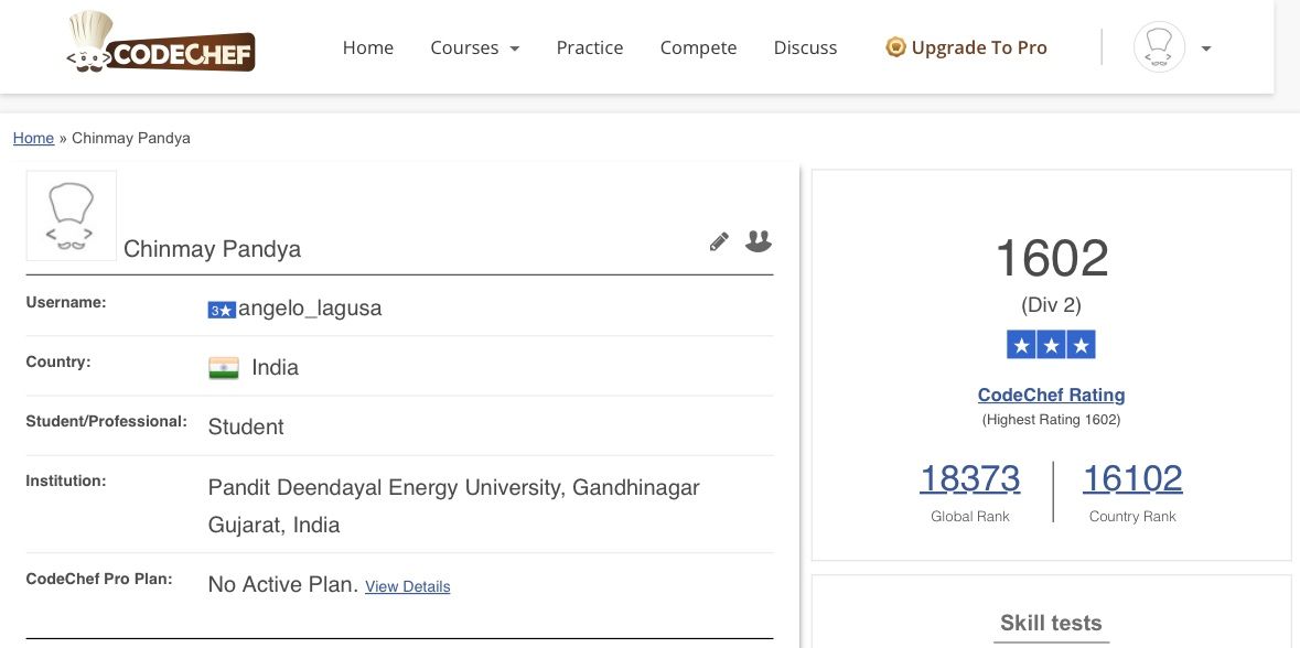 Chinmay Pandya on LinkedIn: #codechef #codingjourney # ... Chinmay Pandya on LinkedIn: #codechef #codingjourney # ...
