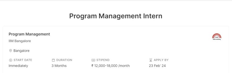 Rupal Nagrani on LinkedIn: #iimbangalore #internship #programmanagement Rupal Nagrani on LinkedIn: #iimbangalore #internship #programmanagement