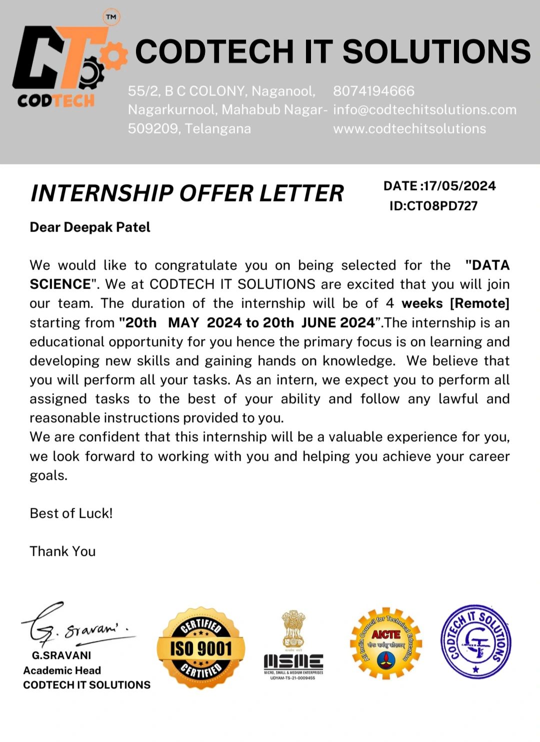 Deepak Patel on LinkedIn: #datascience #internship #careergrowth # ... Deepak Patel on LinkedIn: #datascience #internship #careergrowth # ...