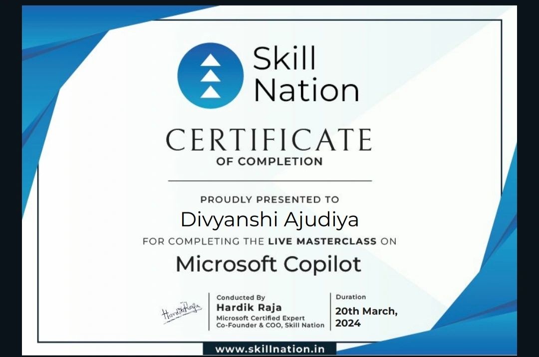 Divyanshi Ajudiya on LinkedIn: #skillnation #skilldevelopment # ... Divyanshi Ajudiya on LinkedIn: #skillnation #skilldevelopment # ...