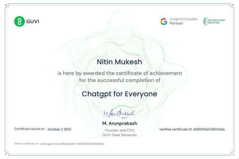 Nitin Mukesh on LinkedIn: #chatgpt Nitin Mukesh on LinkedIn: #chatgpt
