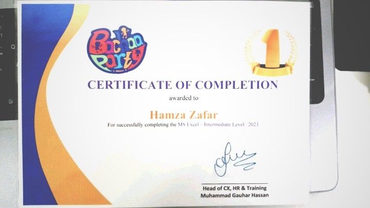 Hamza Zafar on LinkedIn: #excel #certificate #achievement #growth #data Hamza Zafar on LinkedIn: #excel #certificate #achievement #growth #data