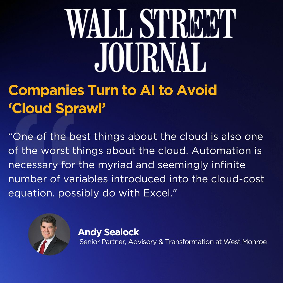 Andy Sealock on LinkedIn: Using AI / ML to optimize cloud spend which ... Andy Sealock on LinkedIn: Using AI / ML to optimize cloud spend which ...