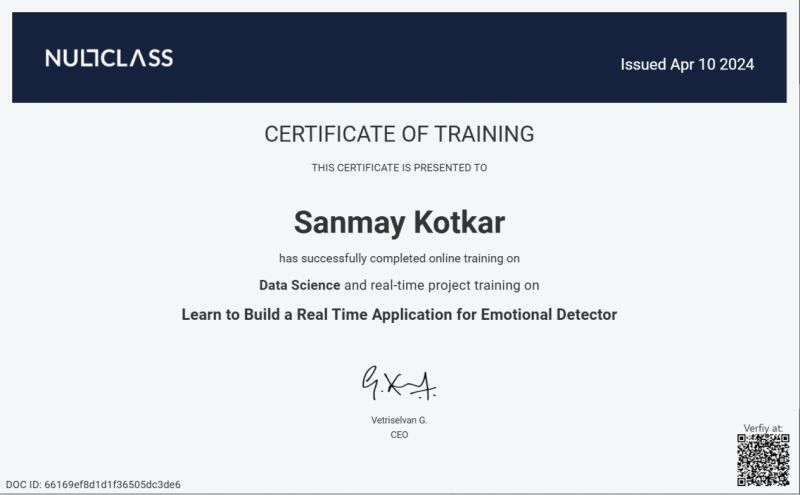 Sanmay Kotkar on LinkedIn: #datascience #training #emotiondetection # ... Sanmay Kotkar on LinkedIn: #datascience #training #emotiondetection # ...