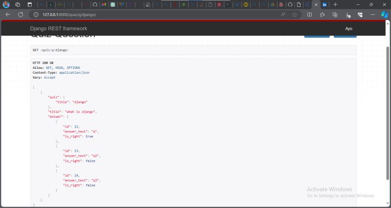 Ayodeji Hassan on LinkedIn: Quiz Api with python django Ayodeji Hassan on LinkedIn: Quiz Api with python django