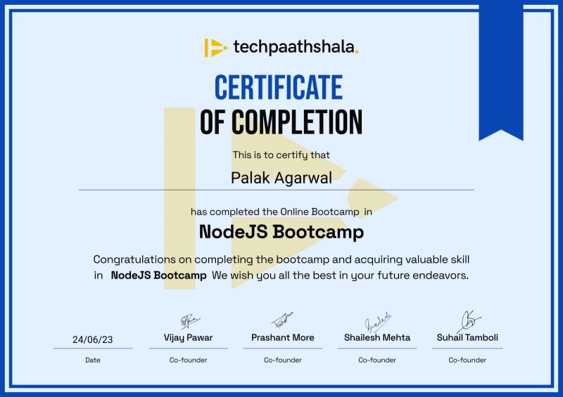 Palak Agarwal on LinkedIn: #connections #techpaathshala #nodejs # ... Palak Agarwal on LinkedIn: #connections #techpaathshala #nodejs # ...