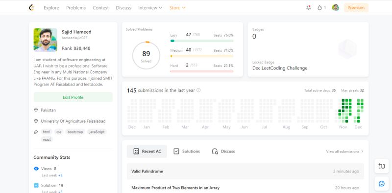 Sajid Hameed on LinkedIn: #coders #techenthusiasts #leetcode #leetcode ... Sajid Hameed on LinkedIn: #coders #techenthusiasts #leetcode #leetcode ...