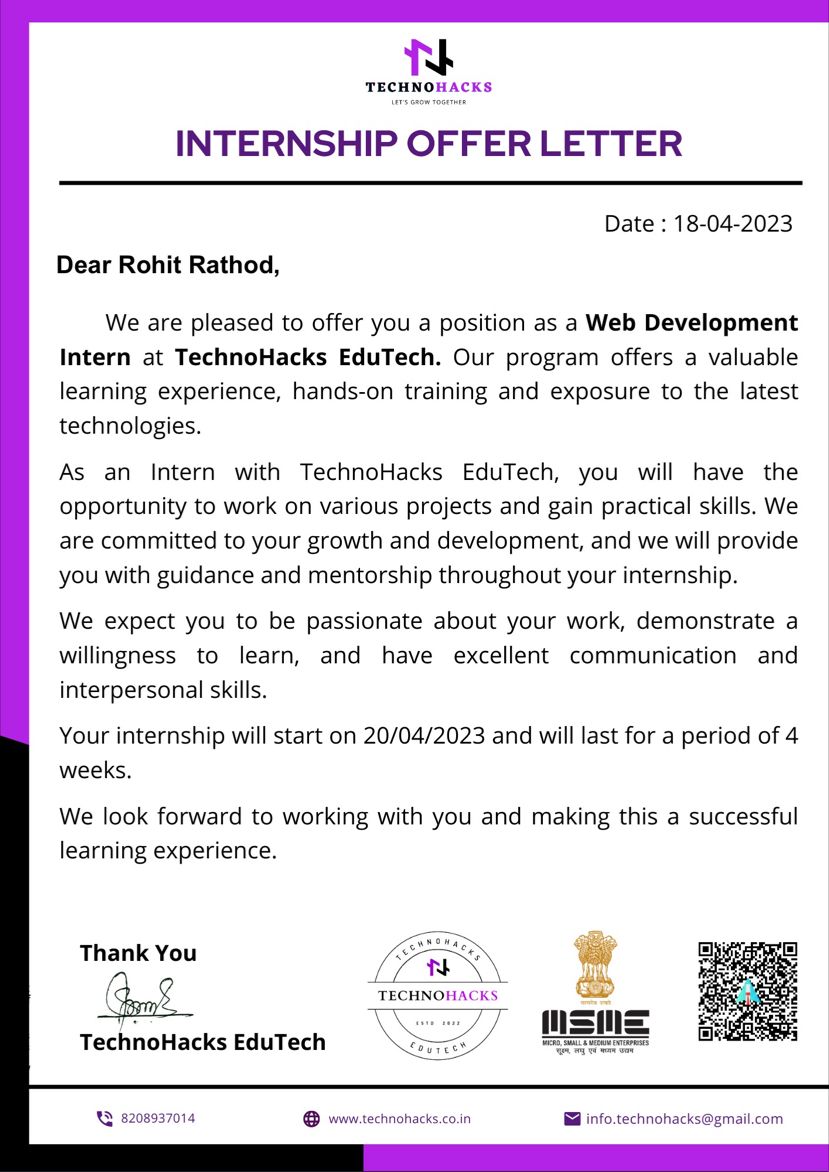 Rohit Rathod on LinkedIn: #connections #internship #webdevelopment # ... Rohit Rathod on LinkedIn: #connections #internship #webdevelopment # ...