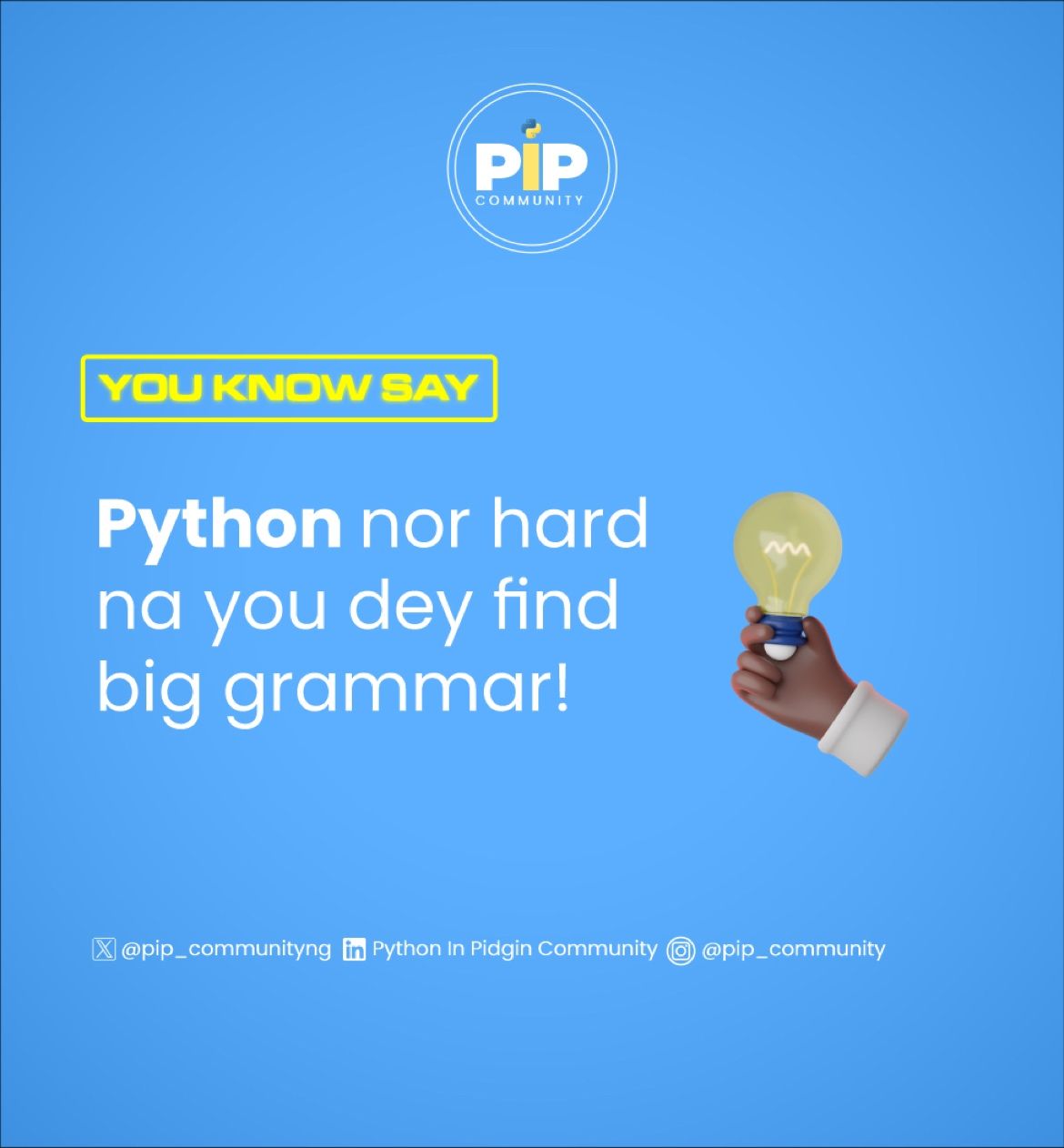 Python In Pidgin Community on LinkedIn: #pipcommunity #pidgin #python Python In Pidgin Community on LinkedIn: #pipcommunity #pidgin #python