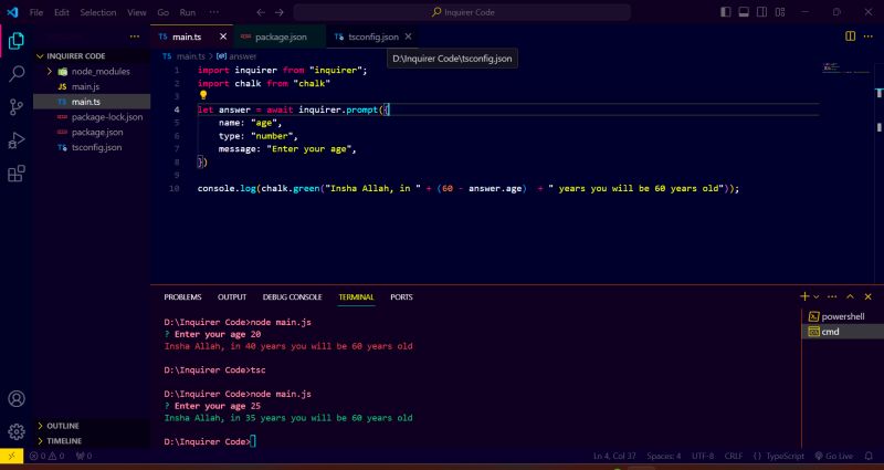Mukesh Kumar on LinkedIn: #typescript #inquirerjs #nodejs # ... Mukesh Kumar on LinkedIn: #typescript #inquirerjs #nodejs # ...